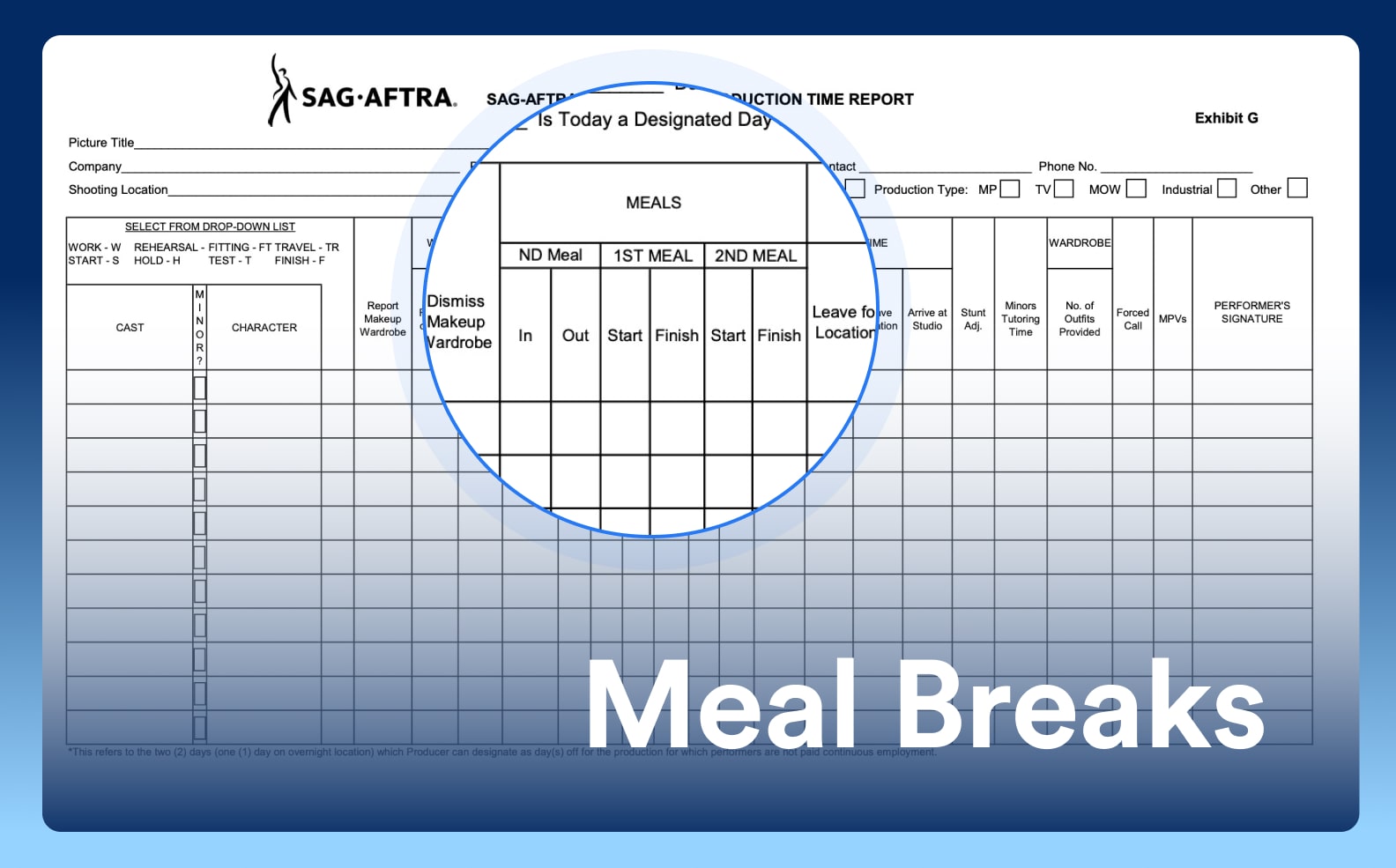 How to Fill Out the SAG Exhibit G Form | Wrapbook